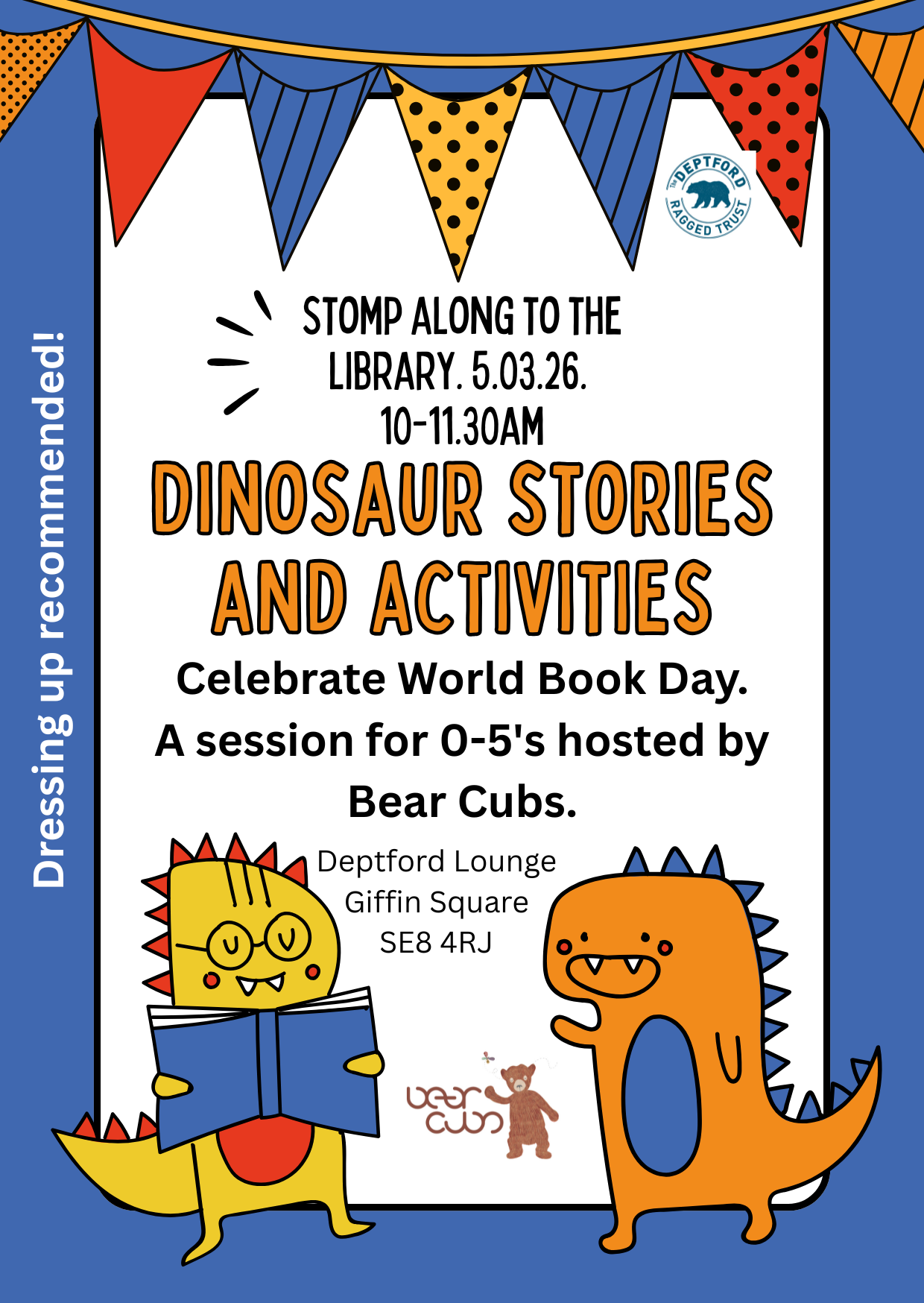 Bear Cubs Nursery – Dinosaur Stories and Activities - Deptford Lounge